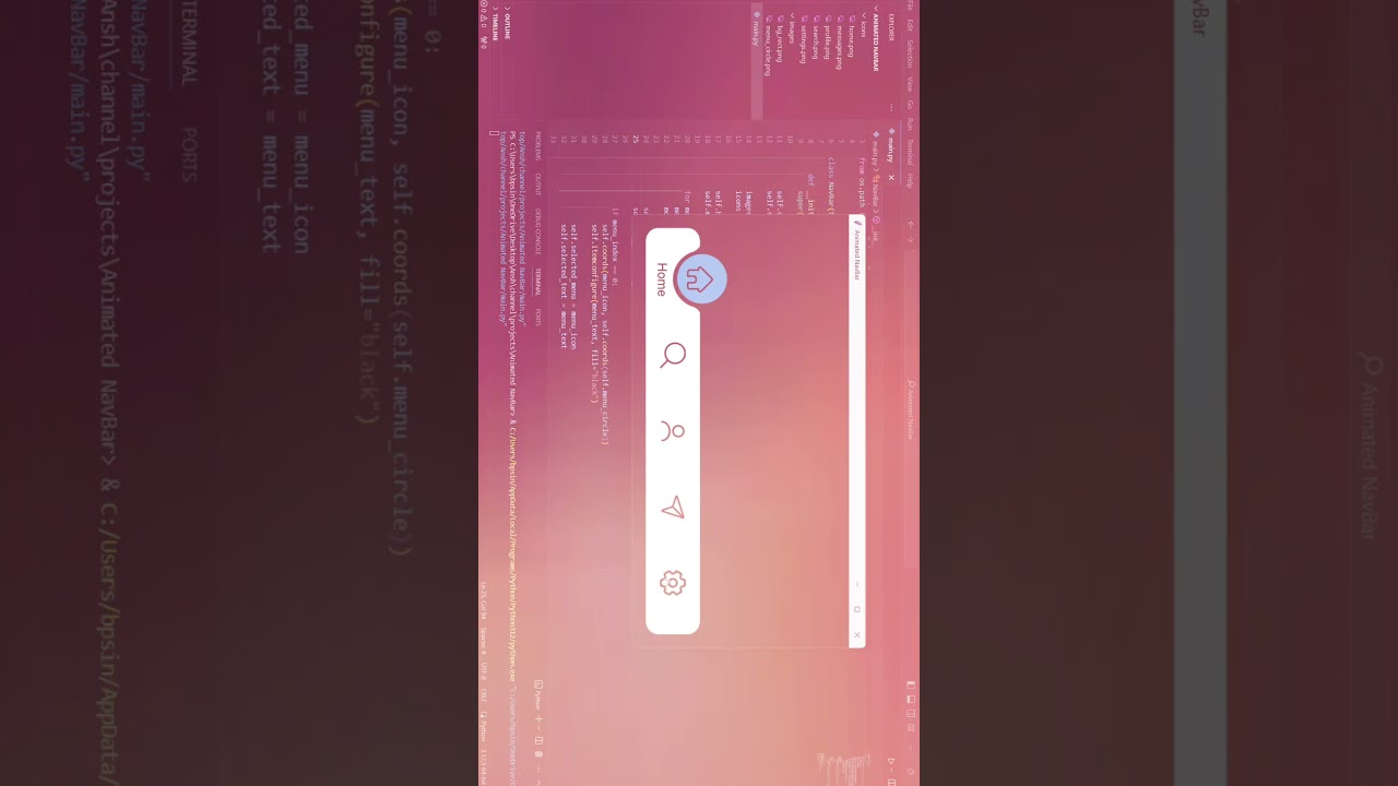 Magic Navigation Menu with Python [ tkinter ]