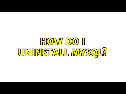Ubuntu: How do I uninstall MySQL?