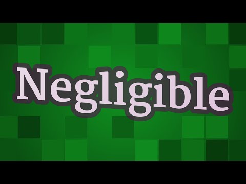NEGLIGIBLE pronunciation • How to pronounce NEGLIGIBLE