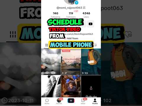 Schedule TikTok Video From Mobile Phone #shorts #tips