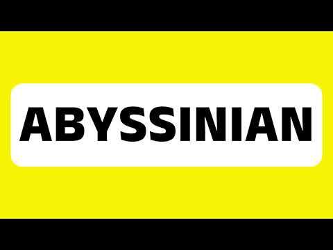 How to Pronounce Abyssinian (Relating to Abyssinia (Ethiopia)) Correctly
