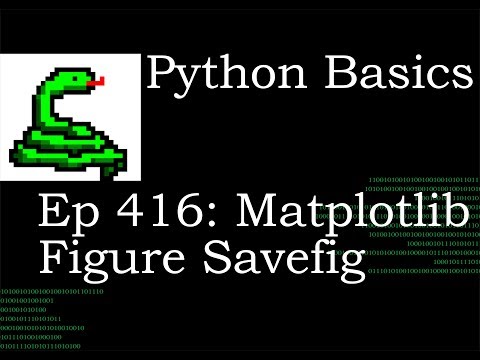 Python Basics Matplotlib Fig Savefig
