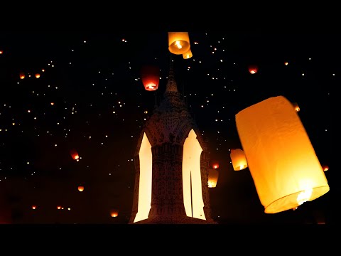 FLOATING LANTERNS Relaxing MUSIC - Chinese Floating Lanterns Meditation Video