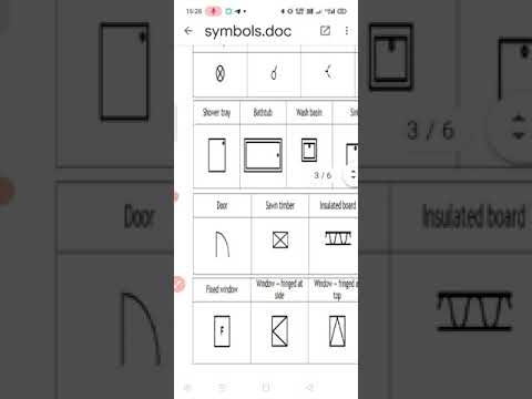 Symbols used in drawing