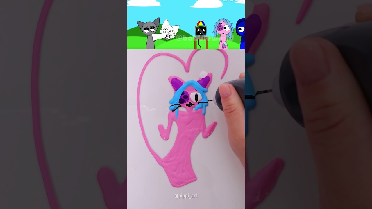 INCREDIBOX SPRUNKI Retake Human Sinner Edition Amy become a cat girl #shorts #incredibox