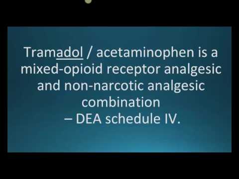 How to pronounce tramadol with acetaminophen (Ultracet) (Memorizing Pharmacology Flashcard)