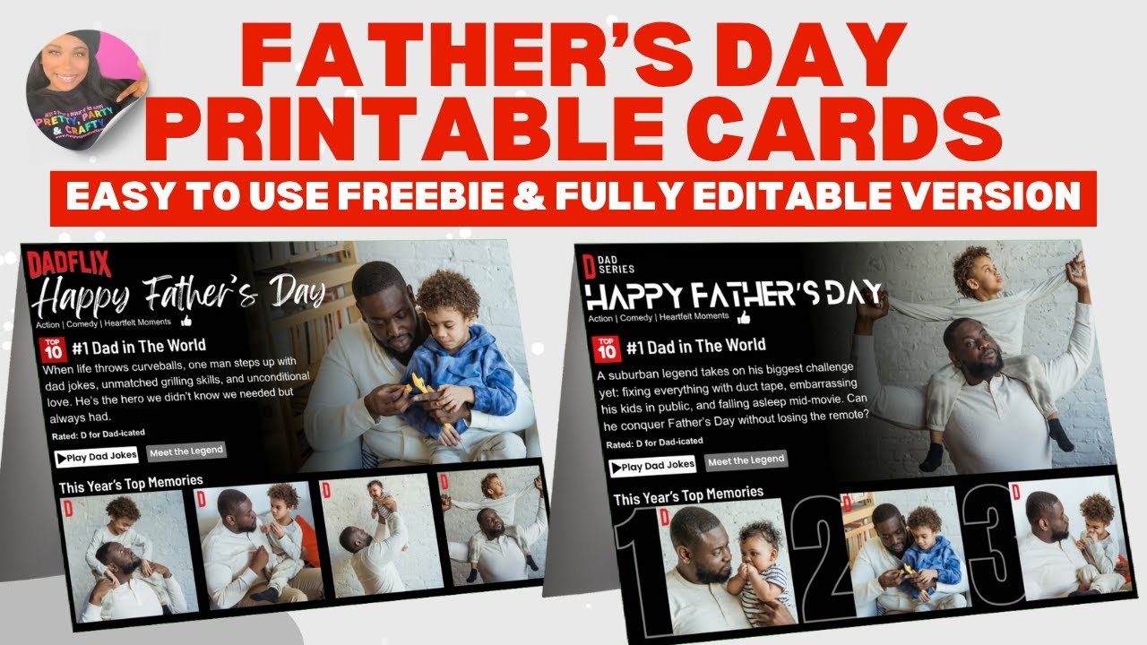 Printable Father's Day Cards You Can Customize FAST in Canva!