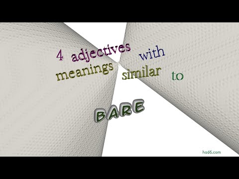 bare - 5 adjectives having the meaning of bare (sentence examples)