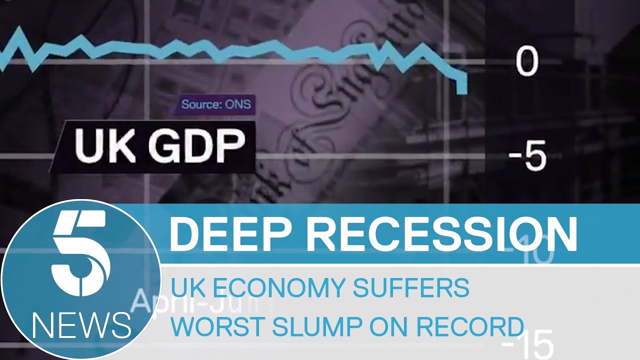 UK economy falls into recession for first time in 11 years with record 20.4% drop | 5 News