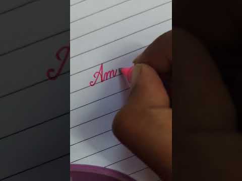 how to write the word amazing in cursive #handwriting #shorts