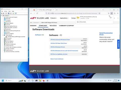 Install Silicon Labs CP210x USB to UART Bridge driver on Windows 11