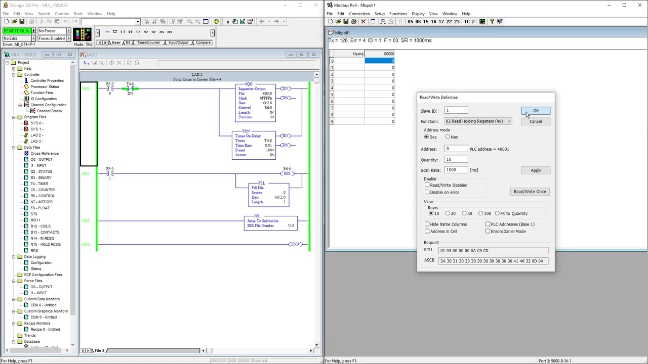 MLX1100 Modbus Slave