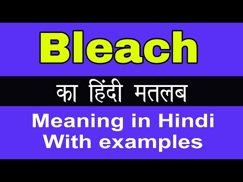 Bleach Meaning in Hindi/Bleach का अर्थ या मतलब क्या होता है