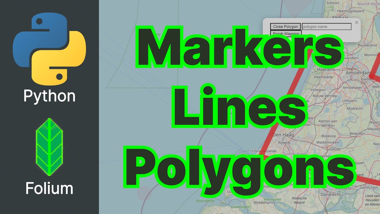 Python Folium #2 - Markers, Lines & Polygons