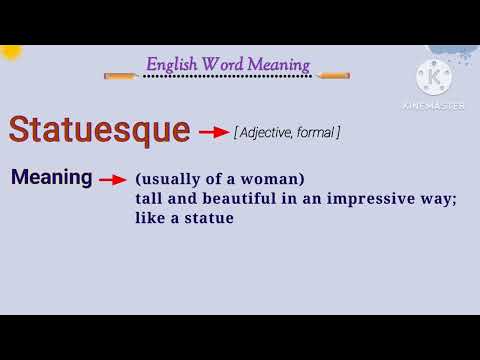 statuesque meaning in english | how to pronounce statuesque