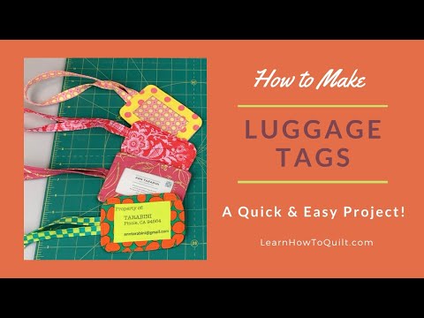 Easy Luggage Tags from Scraps