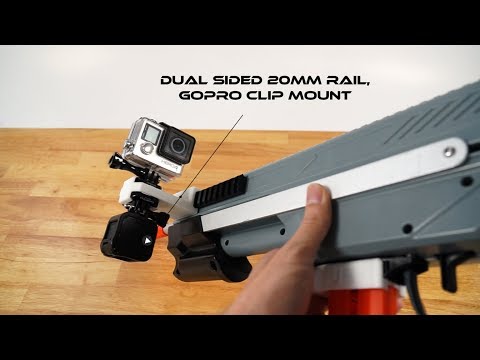 Nerf Mods: Free 3d Printable Dual Sided 20mm Rail GoPro Clip Mount
