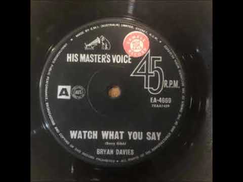 Bryan Davies — “Watch What You Say”: Brace for the Obscure (60s rock ...