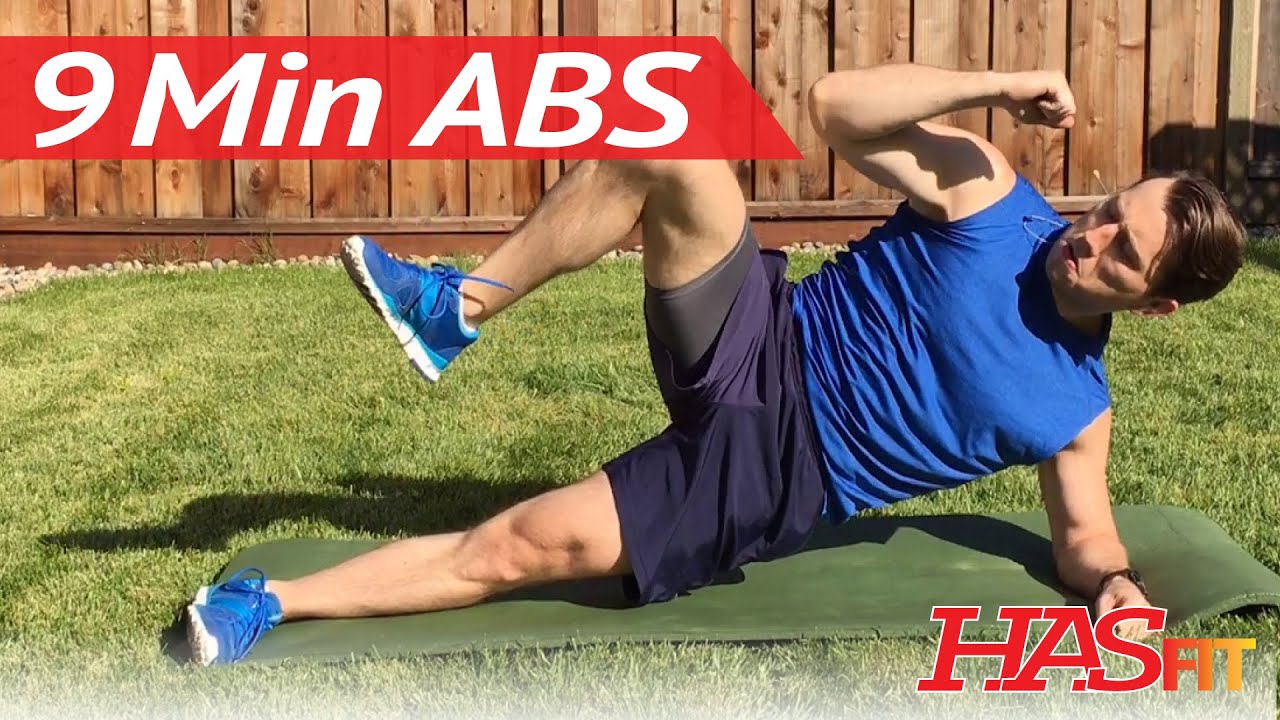 9 Min Ab Workout Routine w/ Coach Kozak - HASfit Ab Workouts Exercises