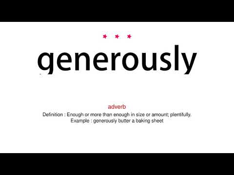 How to pronounce generously - Vocab Today