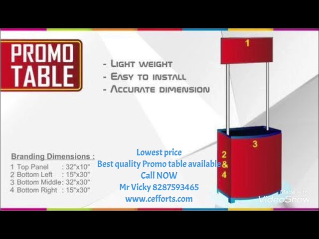 Promo Table - Pvc Promo Table Printed Promotable Trader - Retailer from ...