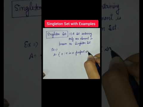 Singleton Set definition with examples #basic #maths #mathematics #siglentonset #shorts