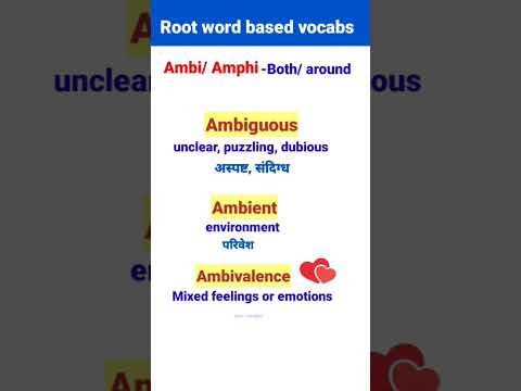 Root word based vocabulary | ambi or amphi | #rootwords #shorts #viralvideo #viralshorts #ytshorts
