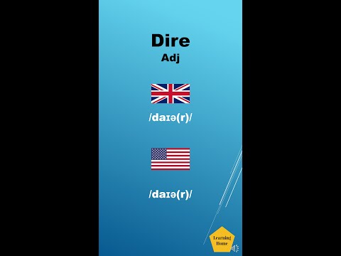 Dire meaning pronunciation and synonyms #Shorts