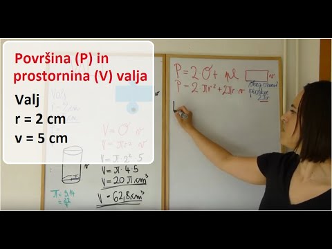 Valj: površina in prostornina – Travel Math Class