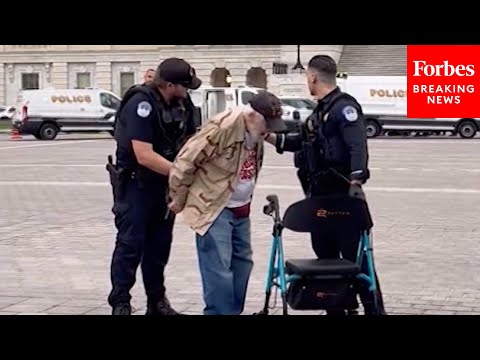 WATCH: Footage Shows Police Arresting Elderly Protester In D.C. Ahead of Trump's Military Parade
