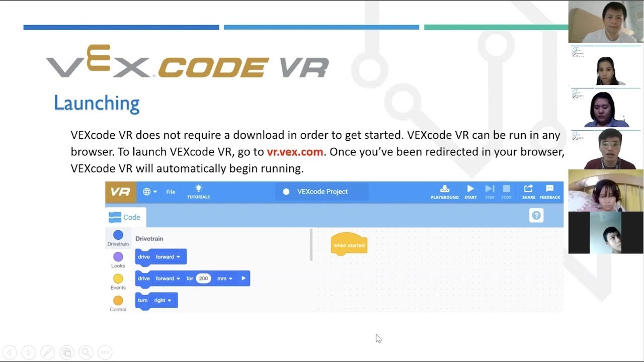 VexCode VR Walkthrough