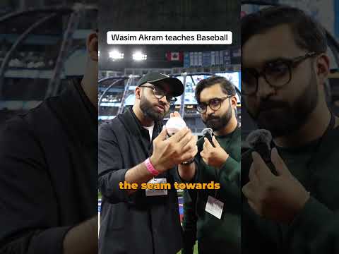 Wasim Akram teaches Baseball!