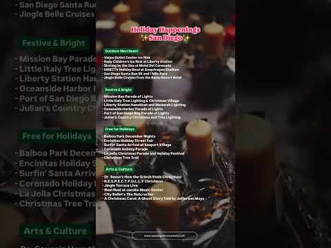 Here are some of the unique San Diego holiday spots! #holidays #sandiego #sandiegoevents #mikeaqrawi