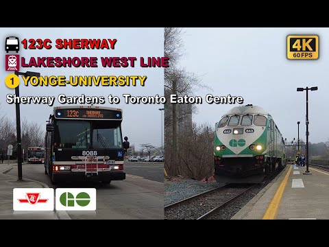 TTC & GO Transit POV Walk: Sherway Gardens to Toronto Eaton Centre Via Long Branch GO Station