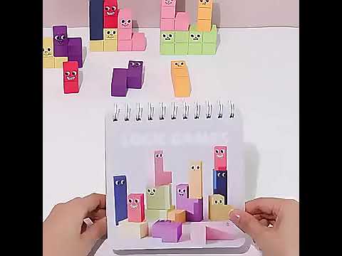 Montessori Educational Gift Wooden Brain Teasers Building Blocks For Kids Boys Girls Aged 2 To 7