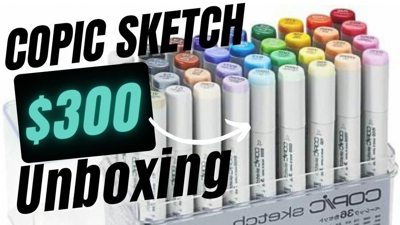$300 Copic sketch markers (36 set) unboxing video