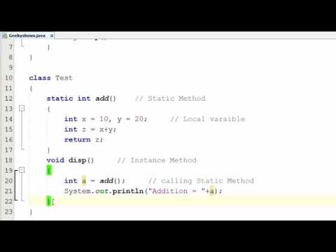 Learn 65 Calling Static method in Instance Method in Java Programming Hindi - Mind Luster