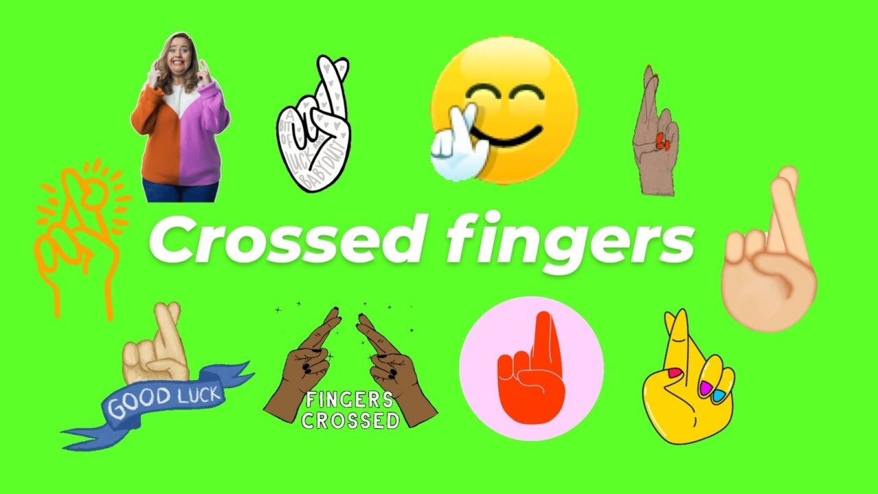 Animated Crossed Fingers GIF Green Screen Pack (Free Download)
