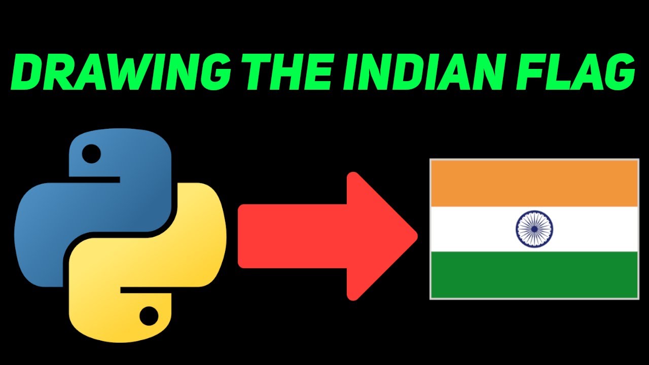 Drawing the Indian Flag Using Turtle Graphics | Python Turtle Tutorial