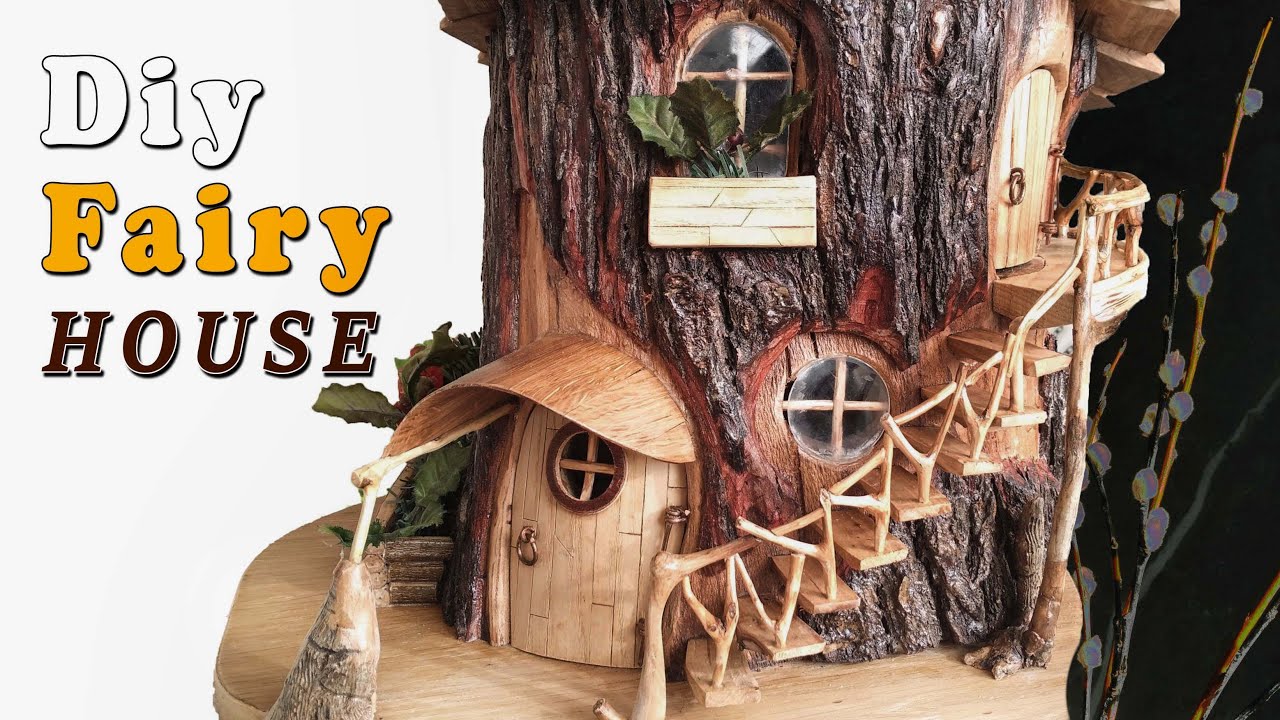 DIY Fairy House from Tree Trunk | Magical Witch House Tutorial