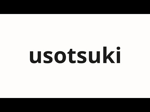 How to pronounce usotsuki | 嘘付 (Lies in Japanese)