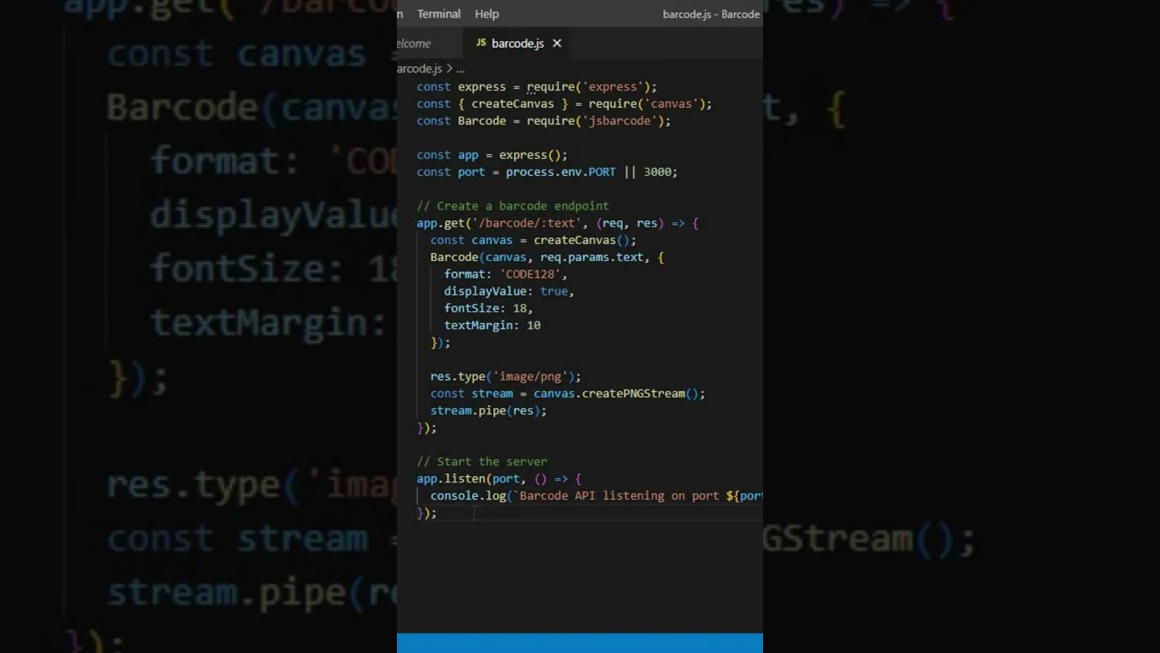 Creating a Barcode API with Node.js