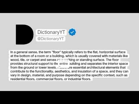 Floor Meaning in English