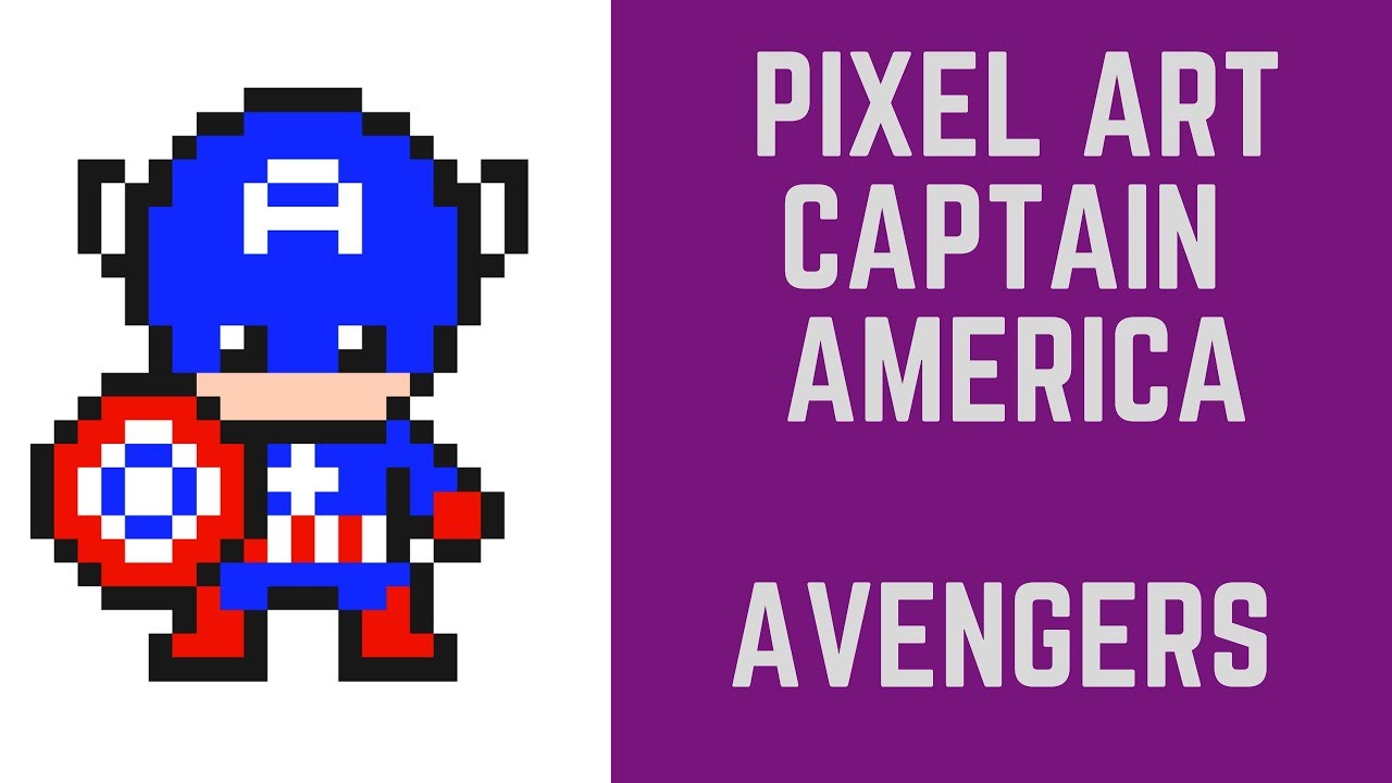Avengers How To Draw Pixel Art Captain America #pixelart