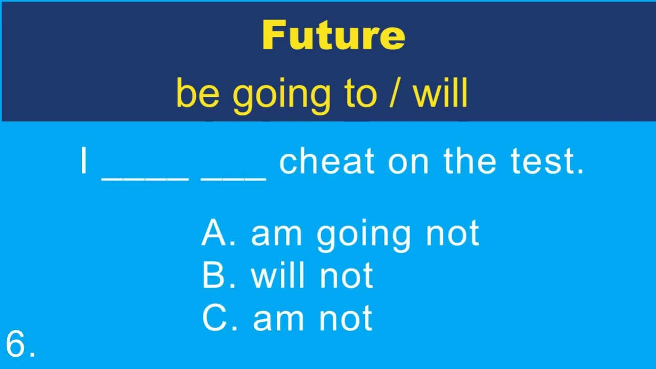 ESL English Test | Future- be going to/will | English grammar quiz