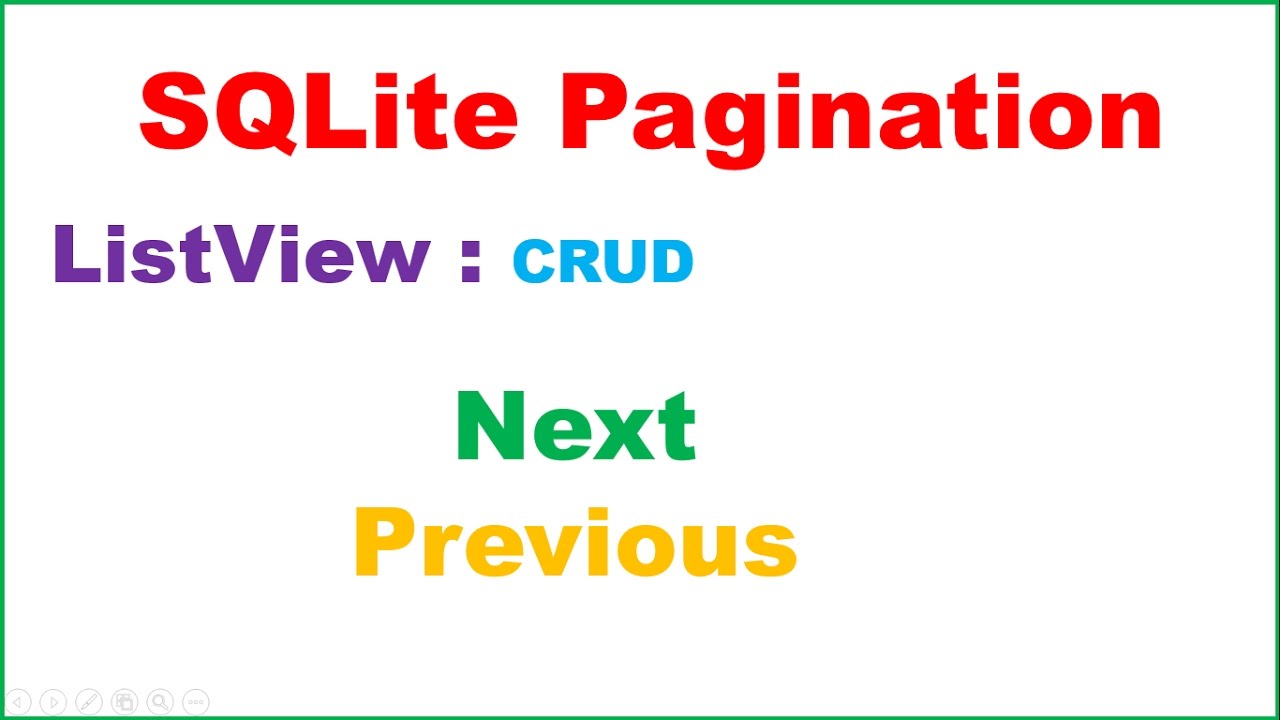 Android SQLite Pagination Ep.03 : ListView - Next/Previous with CRUD
