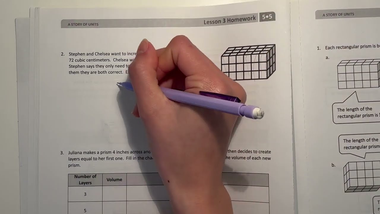 Eureka Math Grade 5 Module 5 Lesson 3 Homework | #mathwithaubrey #answers