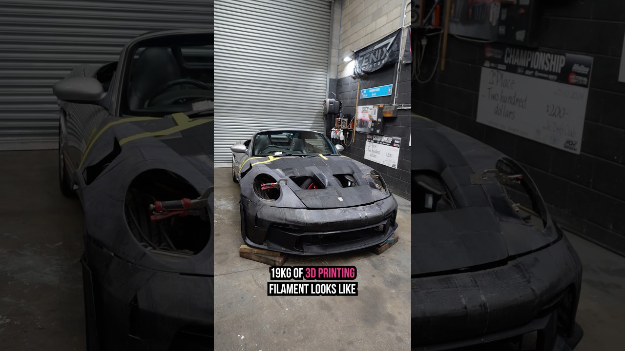3d printing an ENTIRE Porsche GT3 RS is crazy 🤯 #3dprinting #porsche #supercar