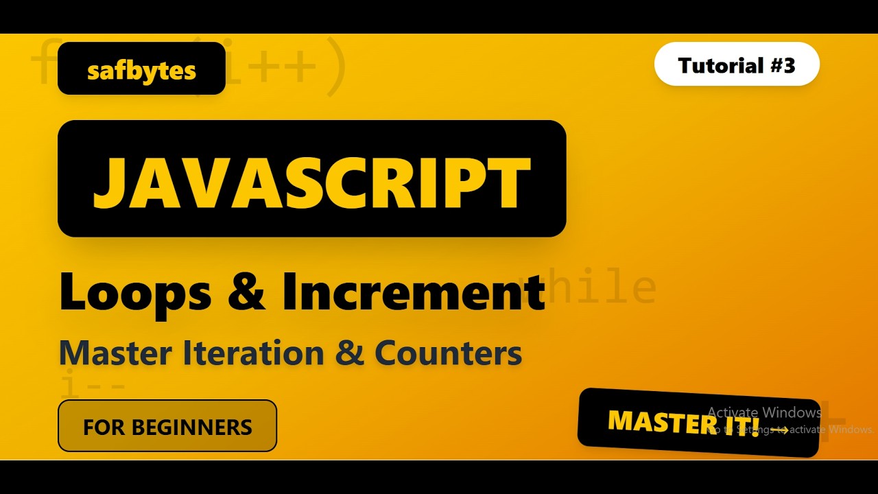 JavaScript Loops for Beginners in 5 minutes — for, while, break & continue | JS Tutorial #3