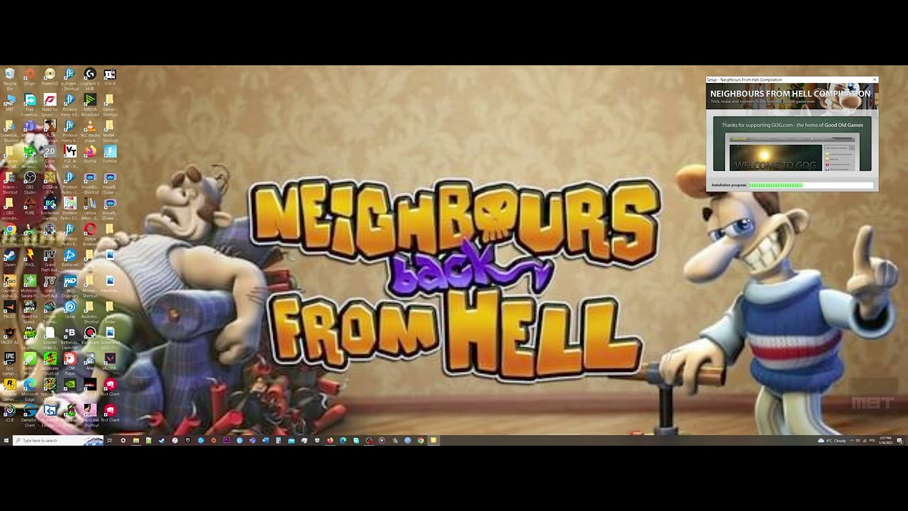 [ULTRAWIDE] Neighbours From Hell Compilation (How to GOG Setup Installation + Uninstall)